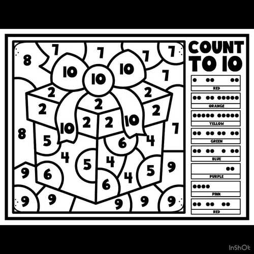 Christmas Color by Code – Subitizing Numbers to 20 (Kindergarten & 1st ...