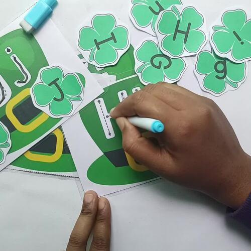 St Patrick's Day Alphabet Tracing Cards for Preschool and Homeschool ...