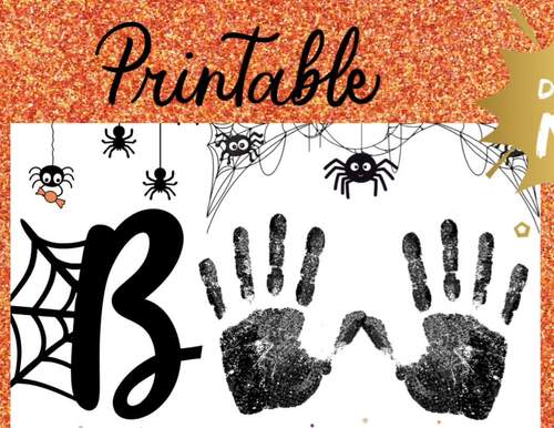 Boo Handprint Craft Silly Spider Halloween Printable for Toddlers Kids ...