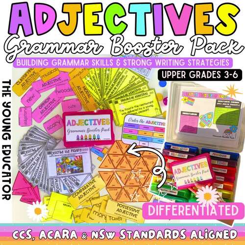 Adjectives Activities | GRAMMAR BOOSTER PACK | Differentiated Grades 3 ...