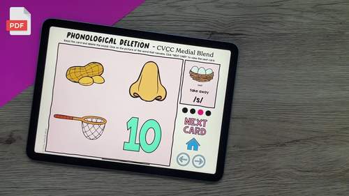 Phonemic Awareness - CVCC Word Deletion - Boom™ Cards, PDF, Easel ...