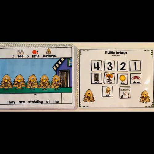 Five Little Turkeys Adapted Book by Creatively Adapted - Ginger Joyce