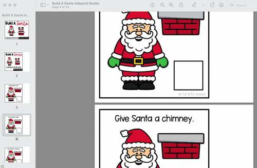 Build A Santa Follow Directions Adapted Books | TpT