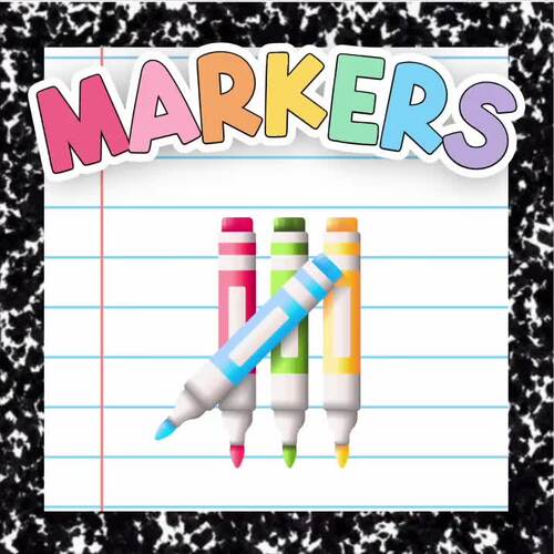 Composition Notebook Pastel Supply Labels, Days of the Week, and Months ...