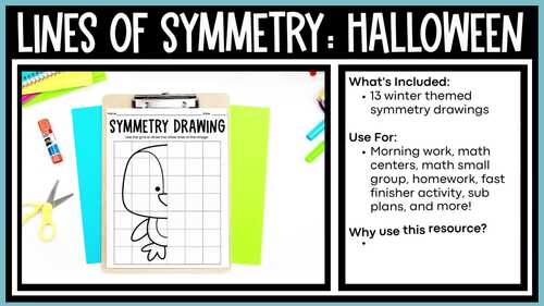 Winter Lines of Symmetry Drawing Activity | Symmetry Art Worksheets