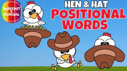 Hen Positional Words Clipart - Prepositions Farm Clipart - Spatial Concepts
