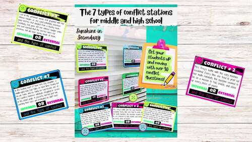 The seven types of conflict stations! Internal & External conflict review!