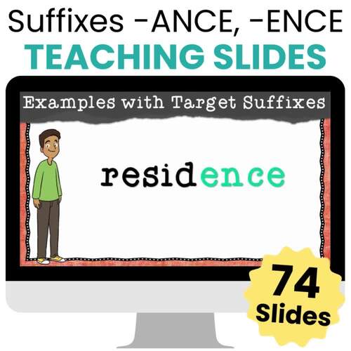 Suffixes -ANCE/-ENCE & -URE Teaching Slides & Guided Notes with Practice
