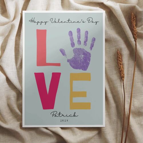 Editable Love Valentines Day Handprint Craft February Craftivity Parent ...