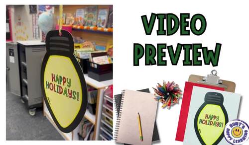 Christmas Lights Writing Craft | Reflection Activity for December | Low ...