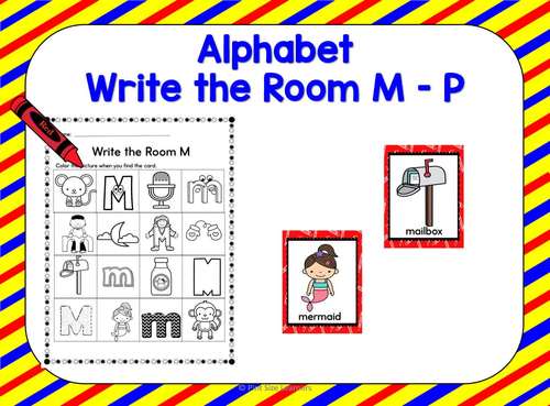 Alphabet Write the Room Center M - P by Pint Size Learners | TPT