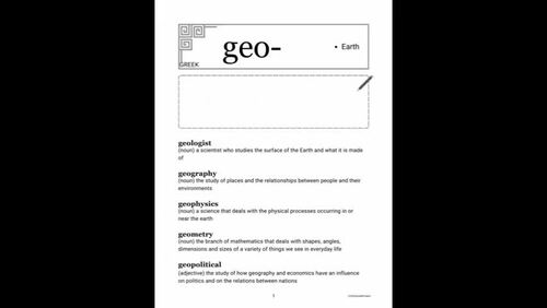 Greek & Latin Root: GEO by HuddleTeach | TPT