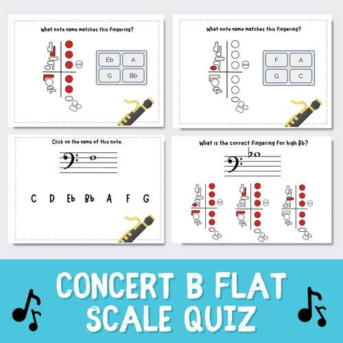 Bassoon : Concert Bb Scale Boom Cards by Creative Music Teaching Solutions