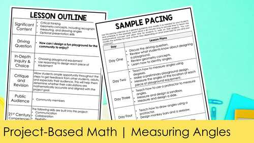 Math Project-Based Learning: Measuring & Drawing Angles | 4th Grade