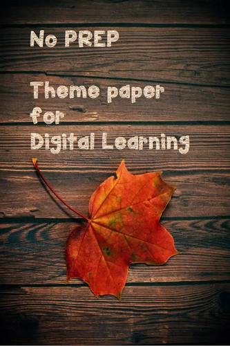 Distance Learning Digital Writing Paper | Fall | TPT