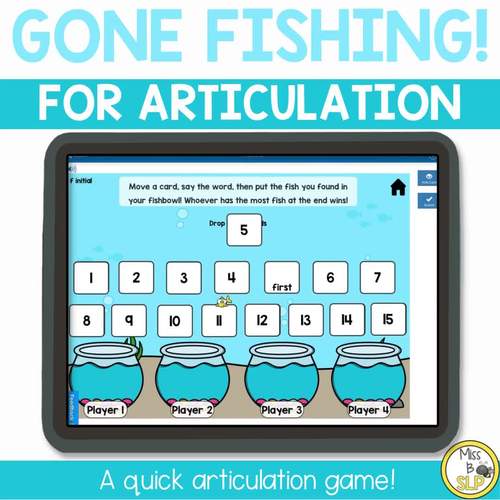 Speedy Speech Quick Articulation Game - Fishing - Digital Boom Cards