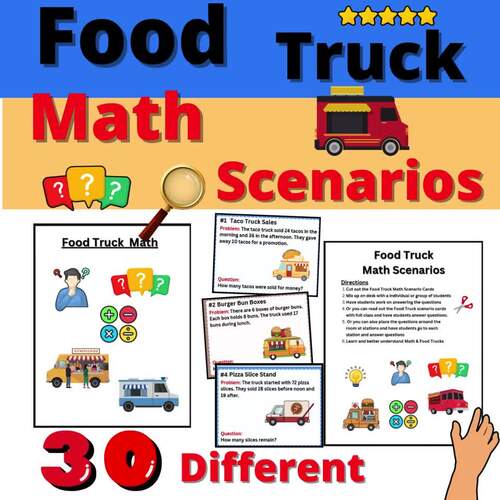 Food Truck Math Scenarios Project Multi Step Business Activity by ...