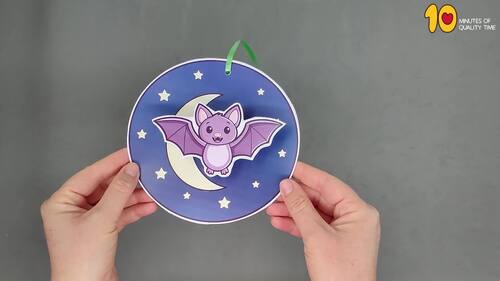 Bat Flying Over the Moon Craft by 10 Minutes of Quality Time | TPT