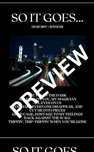 TAYLOR SWIFT "REPUTATION" ALBUM POSTER SET OF 30 by Last Minute Lit