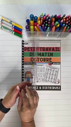 FRENCH MORNING WORK - Petit travail du matin OCTOBRE by Prof Numeric