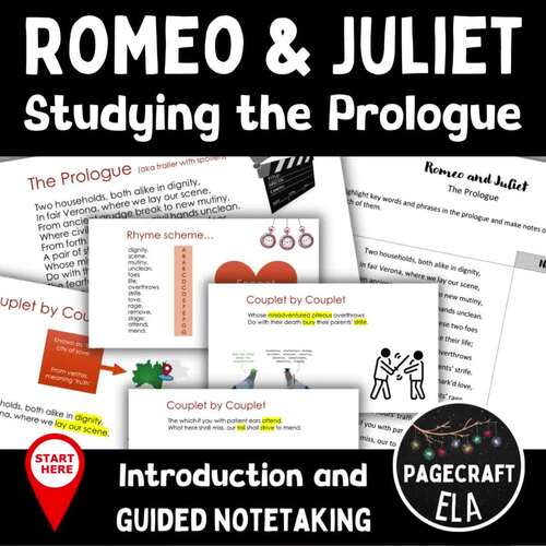 Romeo and Juliet Guided Note-Taking for The Prologue or Introduction
