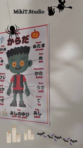 Japanese Halloween No-Prep Poster Set , Vocabulary & Classroom Decor ...