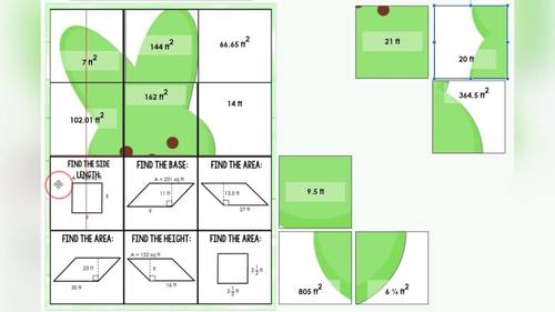 Area of Polygons Digital Puzzles 6.G.1 by Fifth Grade Fab | TPT