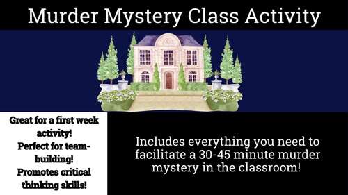 Murder Mystery Class Activity by The Unscripted Willow | TPT