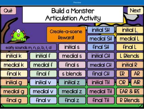 Build a Monster Boom Cards™ Speech Therapy Halloween Articulation Activity
