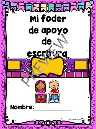 Mi folder de apoyo de escritura. by MrsCornejo | TPT