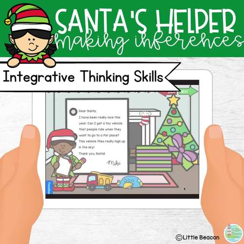 No Print No Prep Santa's Helper Making Inferences Activity by Little Beacon