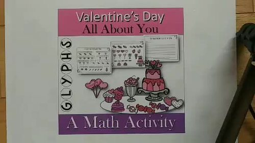 Valentine's Day Math and Art glyph craft by Sandra Balisky | TPT