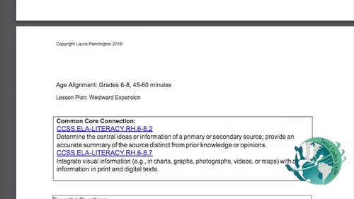 US History Web Inquiry (Webquest) Lesson Plan: Westward Expansion