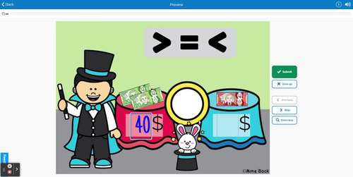 BOOM Cards: Je compare les valeurs d'argent (jusqu'à 50 dollars) by Mme ...