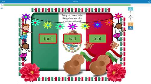 Cinco de Mayo Compound Words Grammar Boom™ Cards by The British Kitty