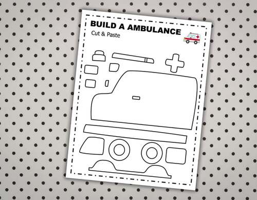 Ambulance Craft Template | Cut & Paste | Transportation Craft|Build an ...