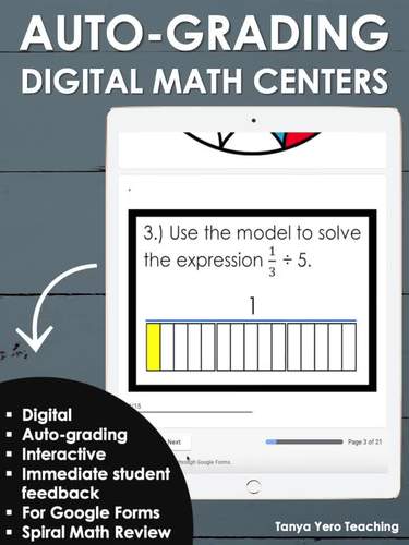 Digital Math Activities 5th Grade Centers Color By Number Dividing ...