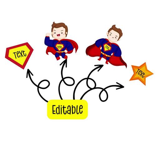 Father's Day Bulletin Board Kit, Super Dad Door Decoration , Editable