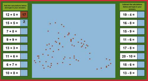 Digital Pixel Art NO PREP - Winter Bear Addition and Subtraction to 20