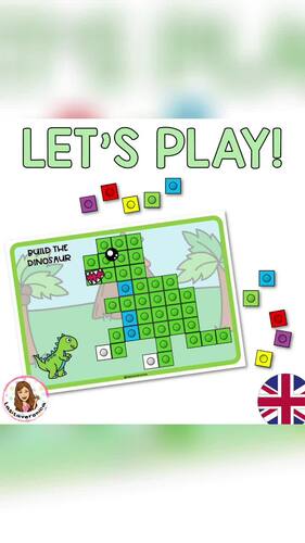 Dinosaurs Snap cubes. Math link. Fine Motor. by lasitaveronica | TPT