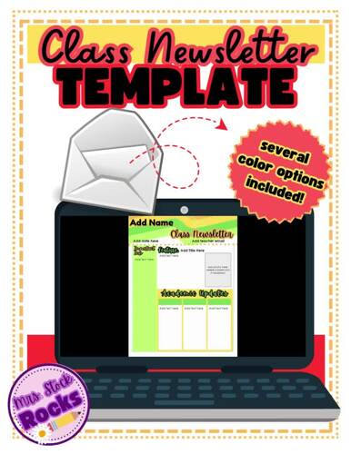 Class Newsletter Editable Template by Mrs Stock Rocks | TPT