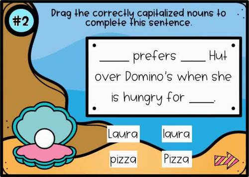 Rules of Capitalization Grammar Review Deck Boom Cards™ Digital Task Cards