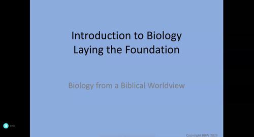 Sample Lesson for Introduction to Biology from a Biblical Worldview