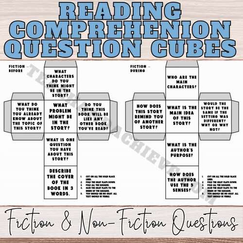 Reading Comprehension Question Cubes, Reading Comprehension Tool ...