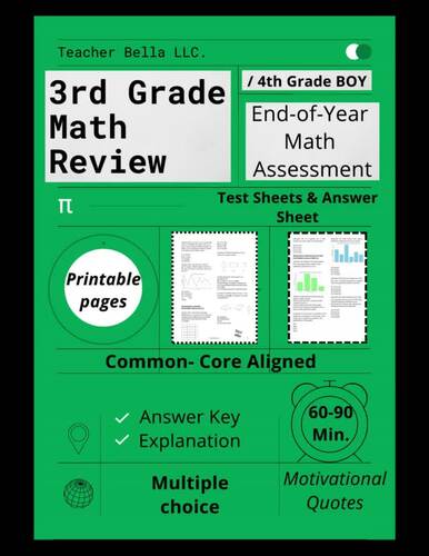 3rd Grade Math Review | TEST PREP | Common Core Aligned | 4th Grade BOY ...