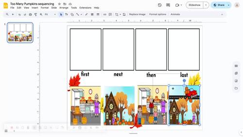 Too Many Pumpkins reading activities by Library Lessons With Ashley
