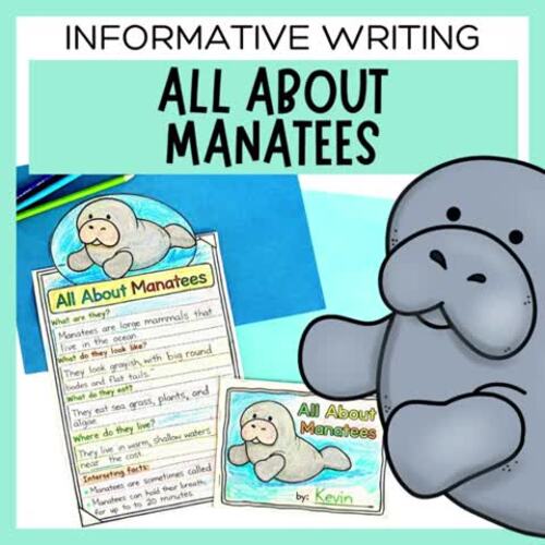 All About Manatees | Ocean Animal Research Worksheets | Nonfiction Writing