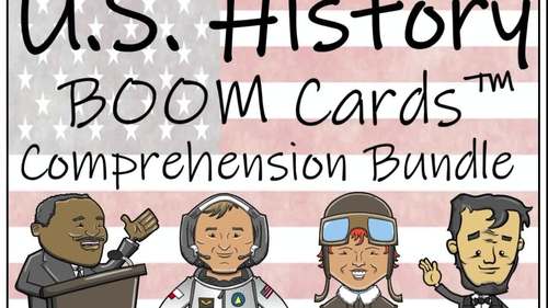 U.S. History BOOM Cards™ Comprehension Activity Bundle 3rd Grade & 4th ...