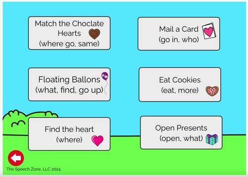 Valentine Language Expansion and Core Word Boom Cards by The Speech Zone