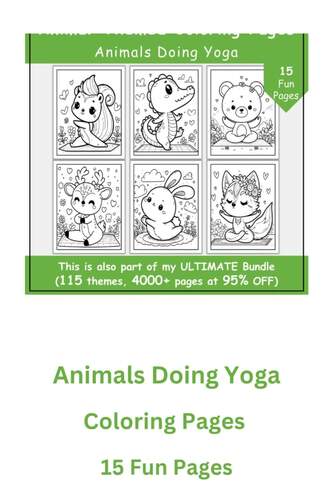 Animals Doing Yoga Coloring Pages | Great for Homeschool & Classroom Use